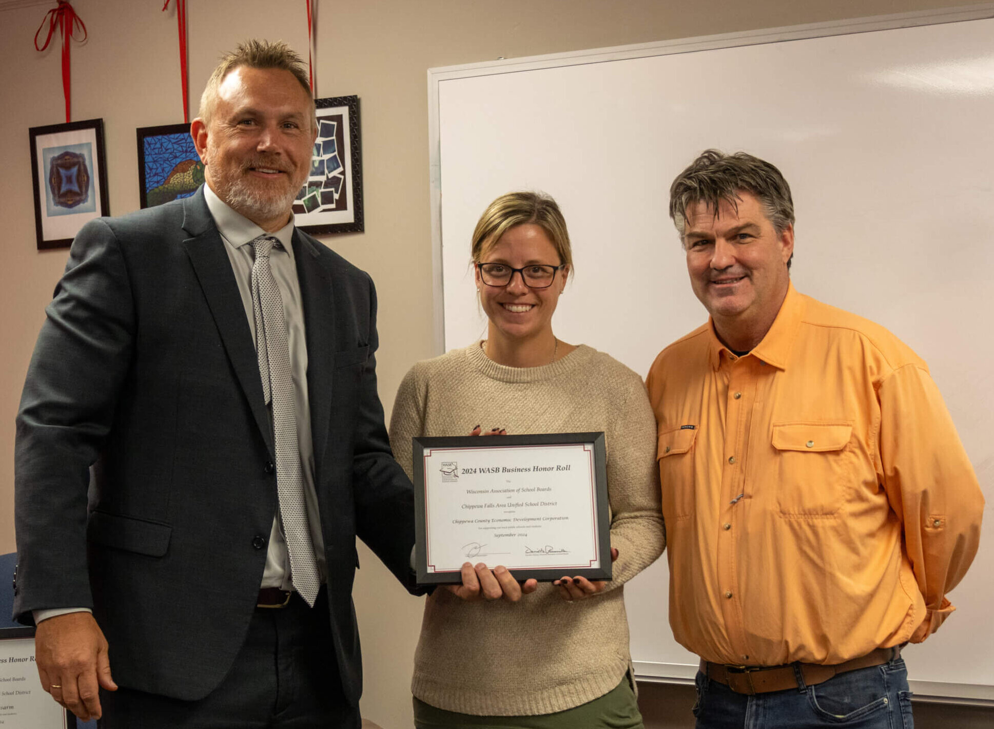 Chippewa Falls School Board Honors Cedc S Commitment To Building A